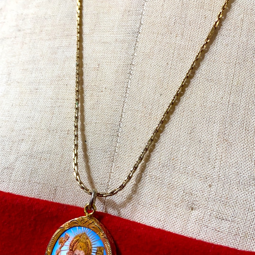 1960s Sarah Cov Goddess Pendant Necklace - Gem